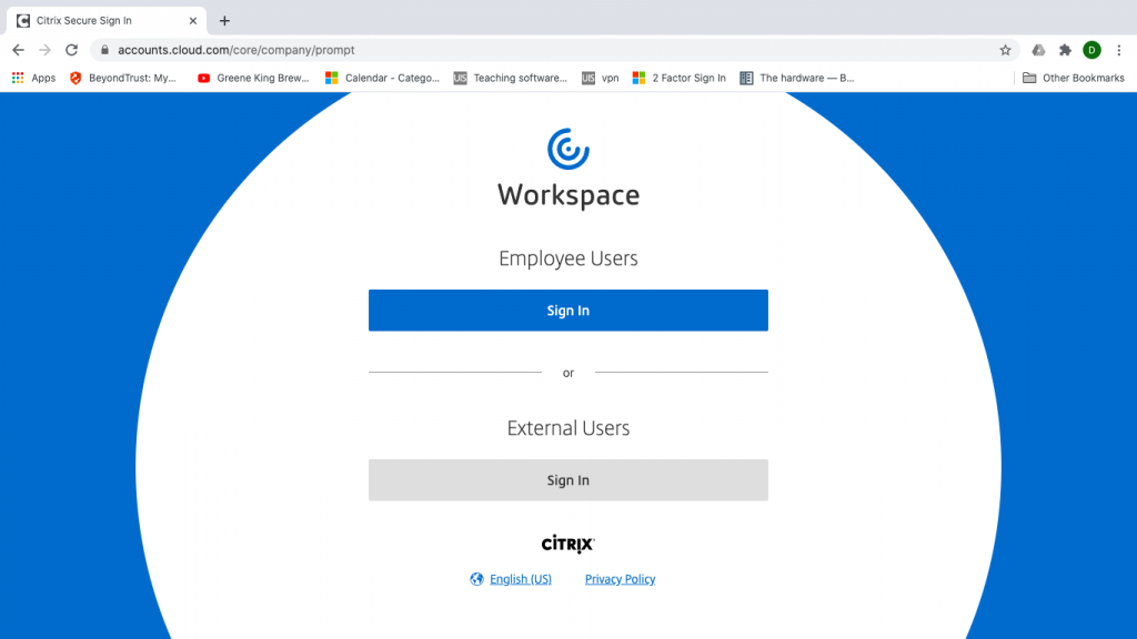 在Web浏览器中使用Citrix Workspace - TobMac