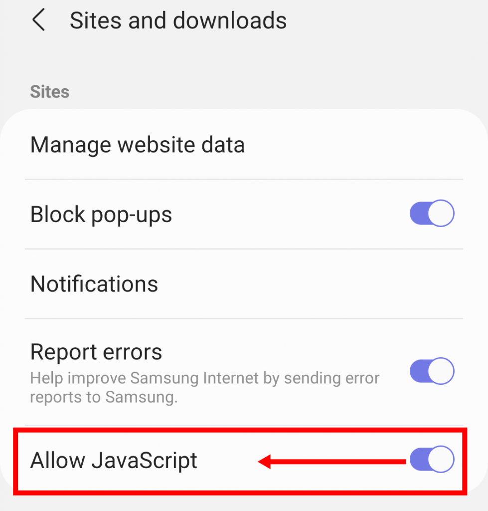 如何在三星 Internet 上允许或阻止 JavaScript？ - TobMac