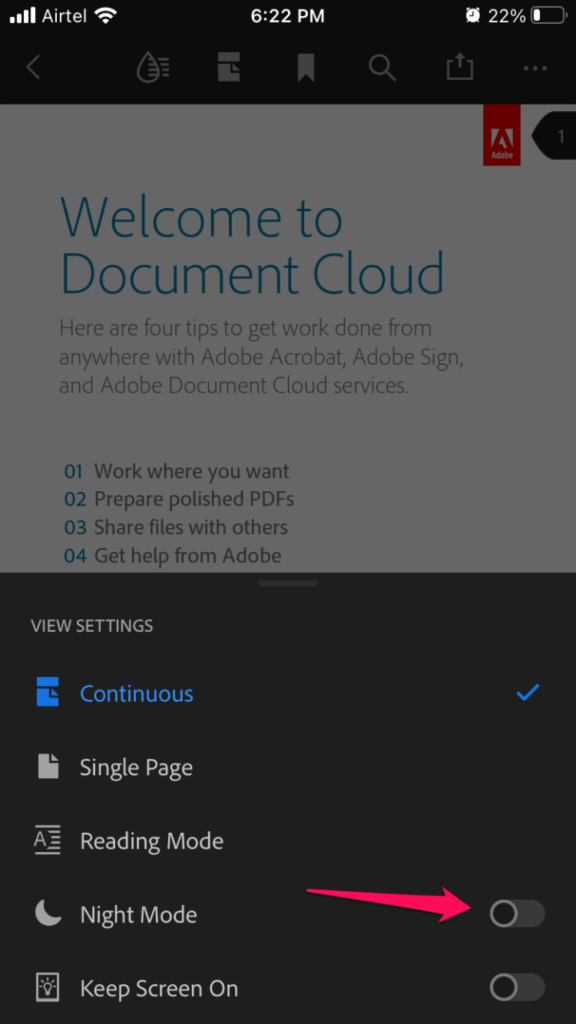 在 Adob e Acrobat 中启用深色模式：Windows、iOS 和 Android - TobMac