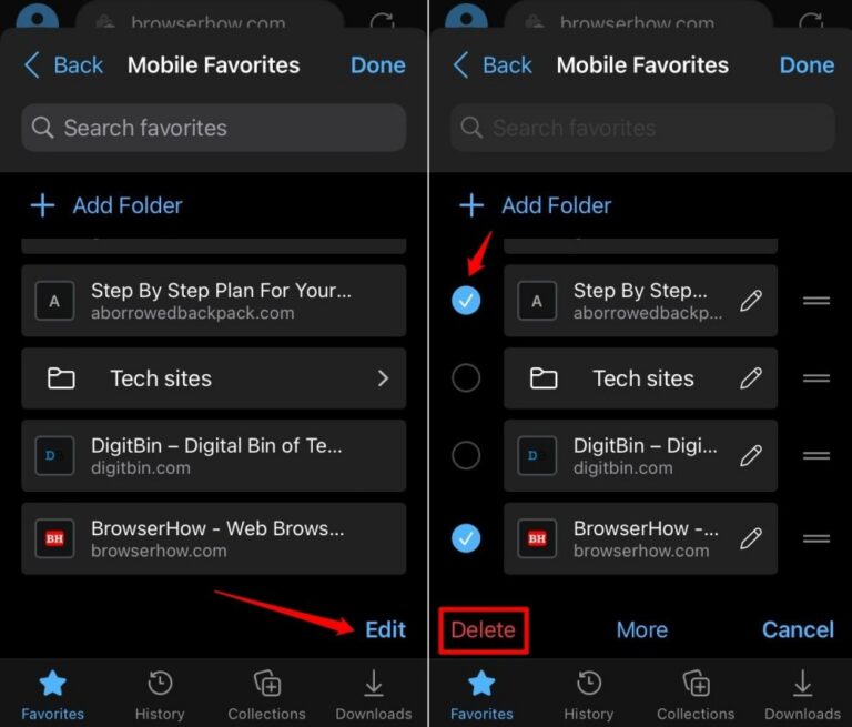 在 iPhone 和 iPad 上的 Edge 中添加、编辑和管理收藏夹 - TobMac